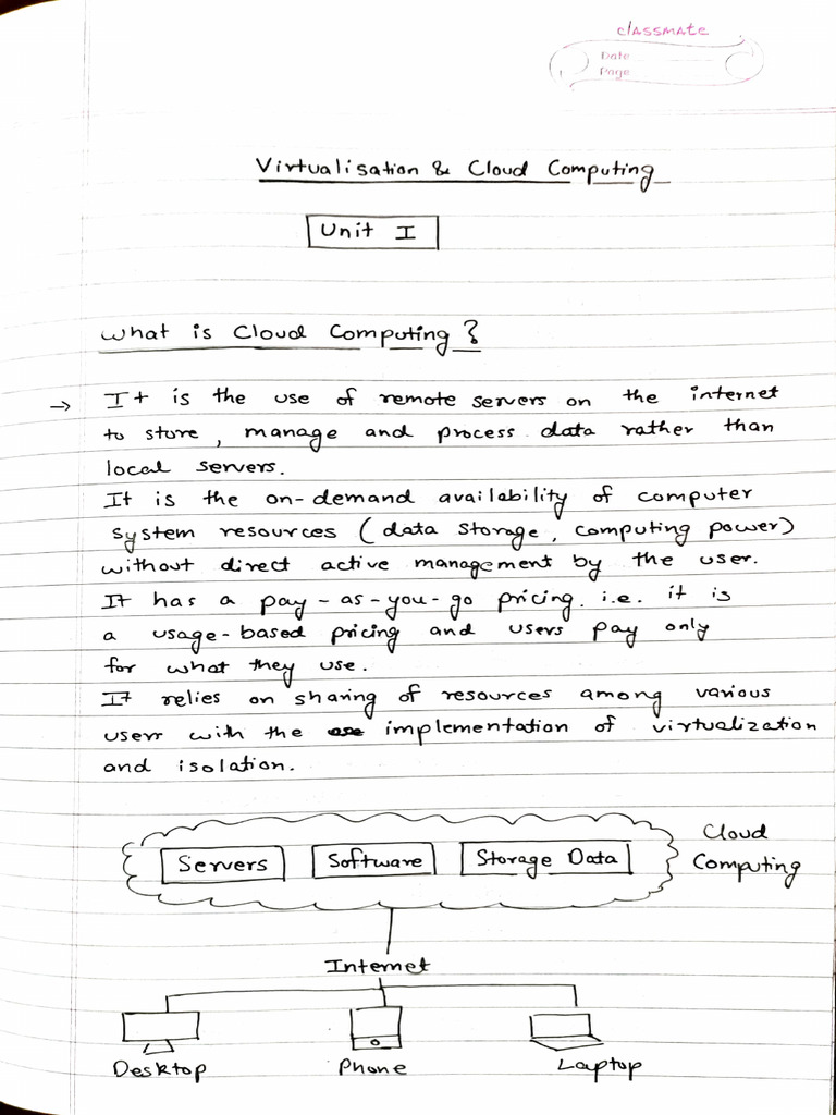 Virtualization and Cloud Computing Unit 1-3 Ru | PDF