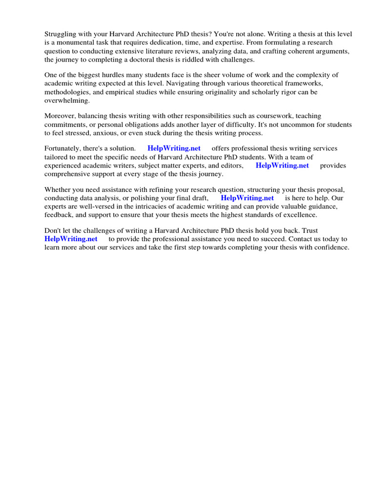 Harvard Architecture PHD Thesis | PDF | Art