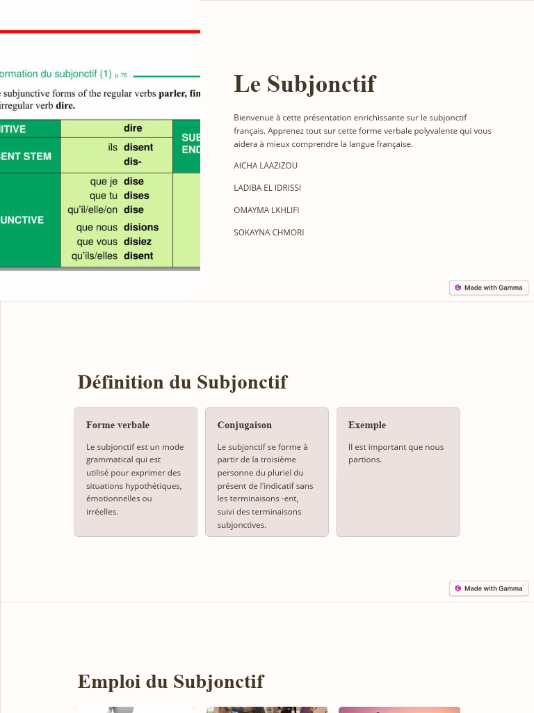 Le Subjonctif | PDF