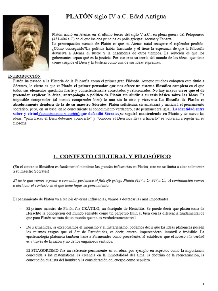 Tema Platón 2018 | PDF