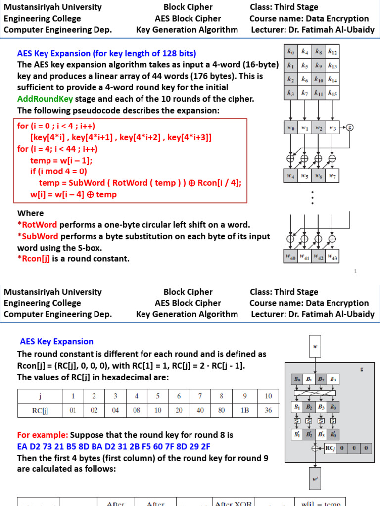 AES Key Generation | PDF | Encryption | Key (Cryptography)