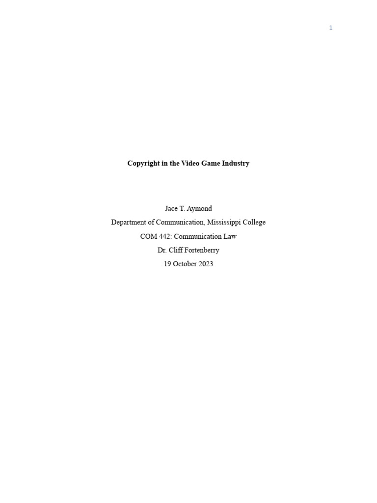Com Law Research Paper | PDF | Law