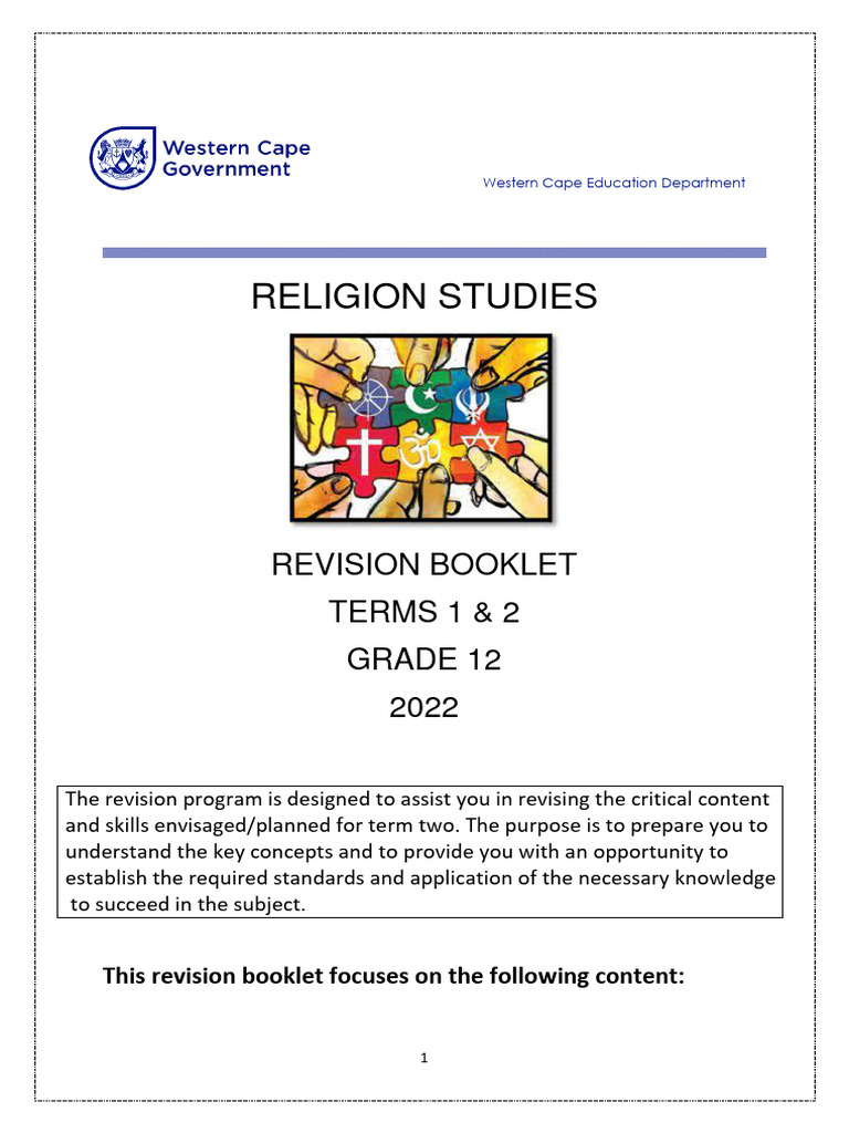 RS Grade 12 Revision Booklet Rem 1&2 | PDF | Catholic Church | Sacraments