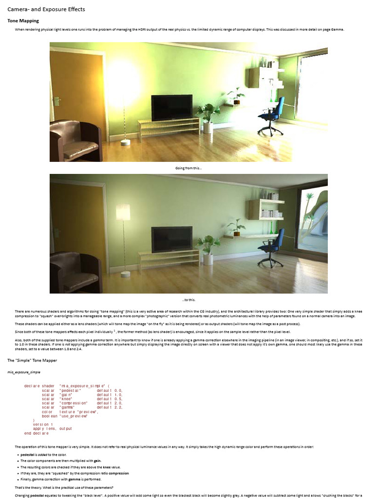 Camera - and Exposure Effects | PDF | Exposure (Photography) | Shader