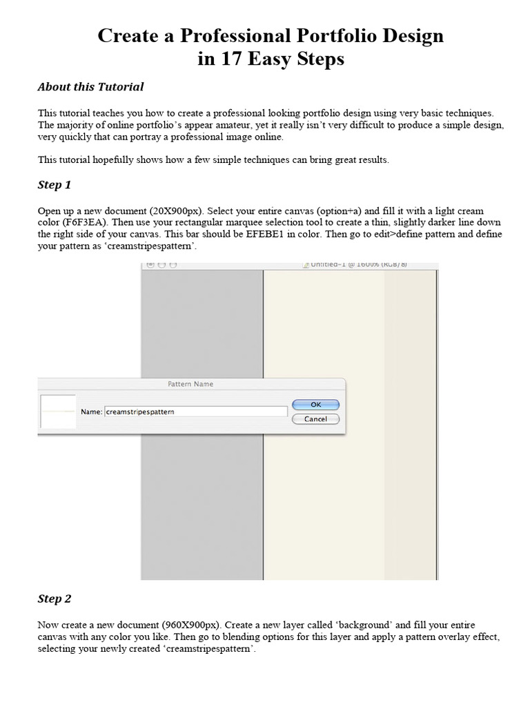 Create a Professional Portfolio Design in 17 Easy Steps | PDF | Graphic ...