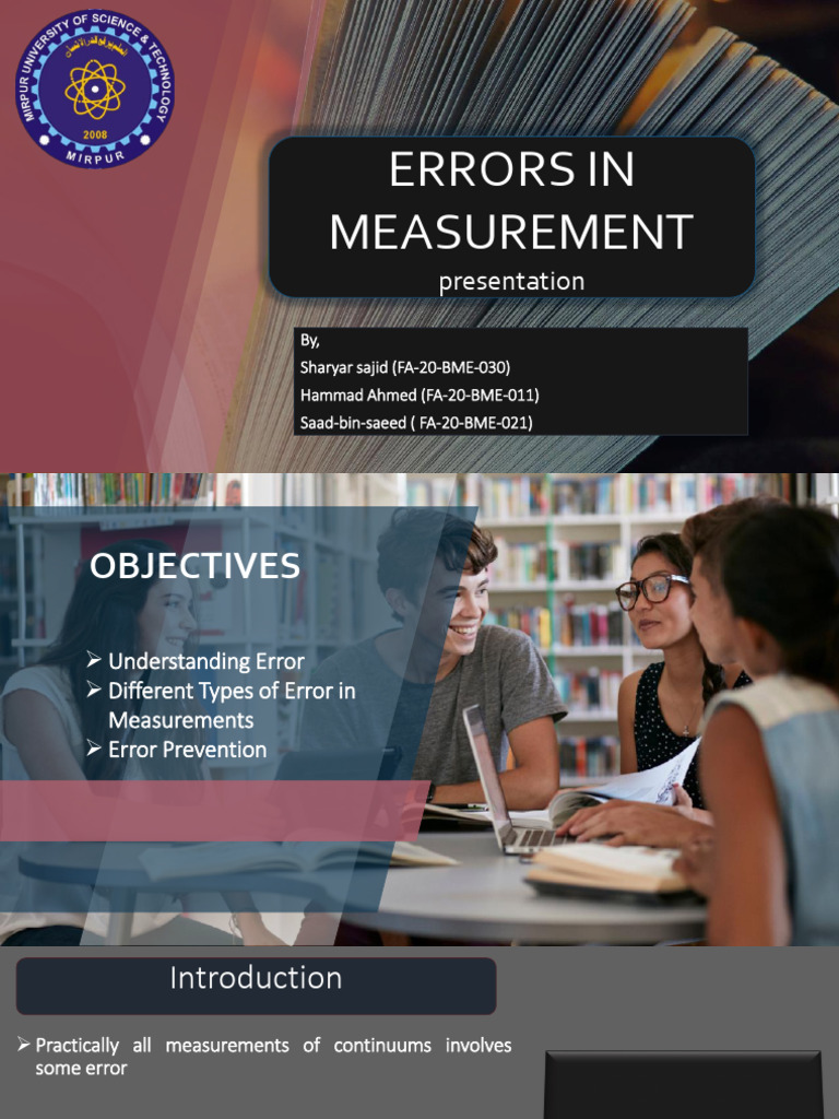 Errors In Measurement Pdf Observational Error Measurement