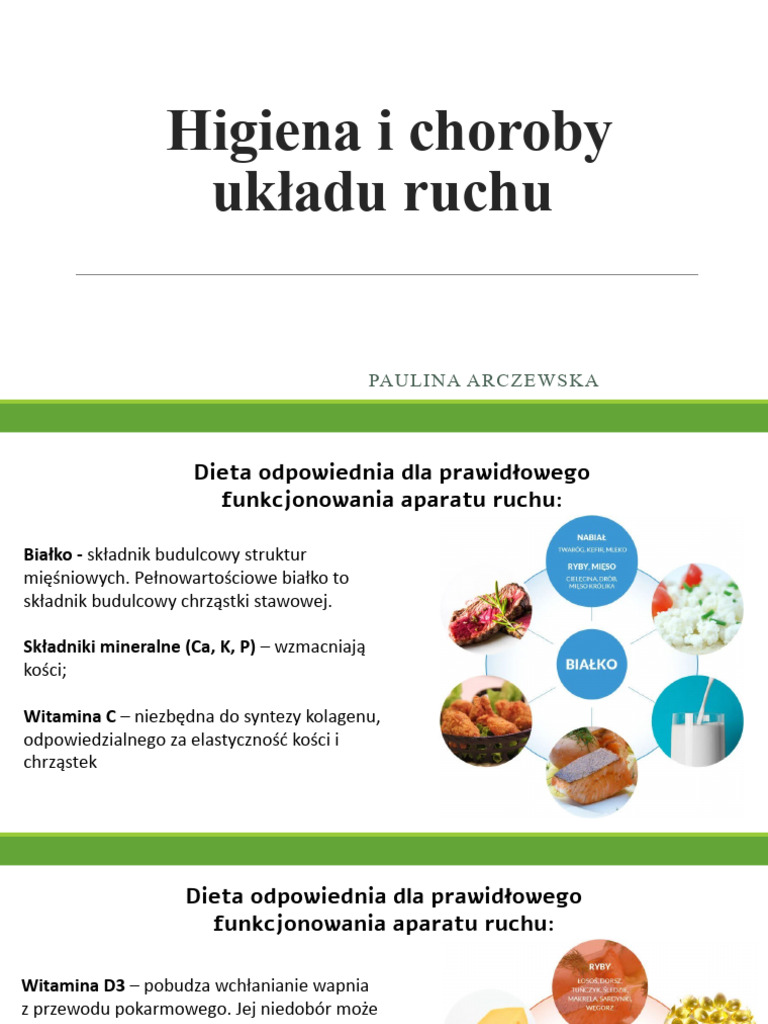 Higiena I Choroby Układu Ruchu | PDF