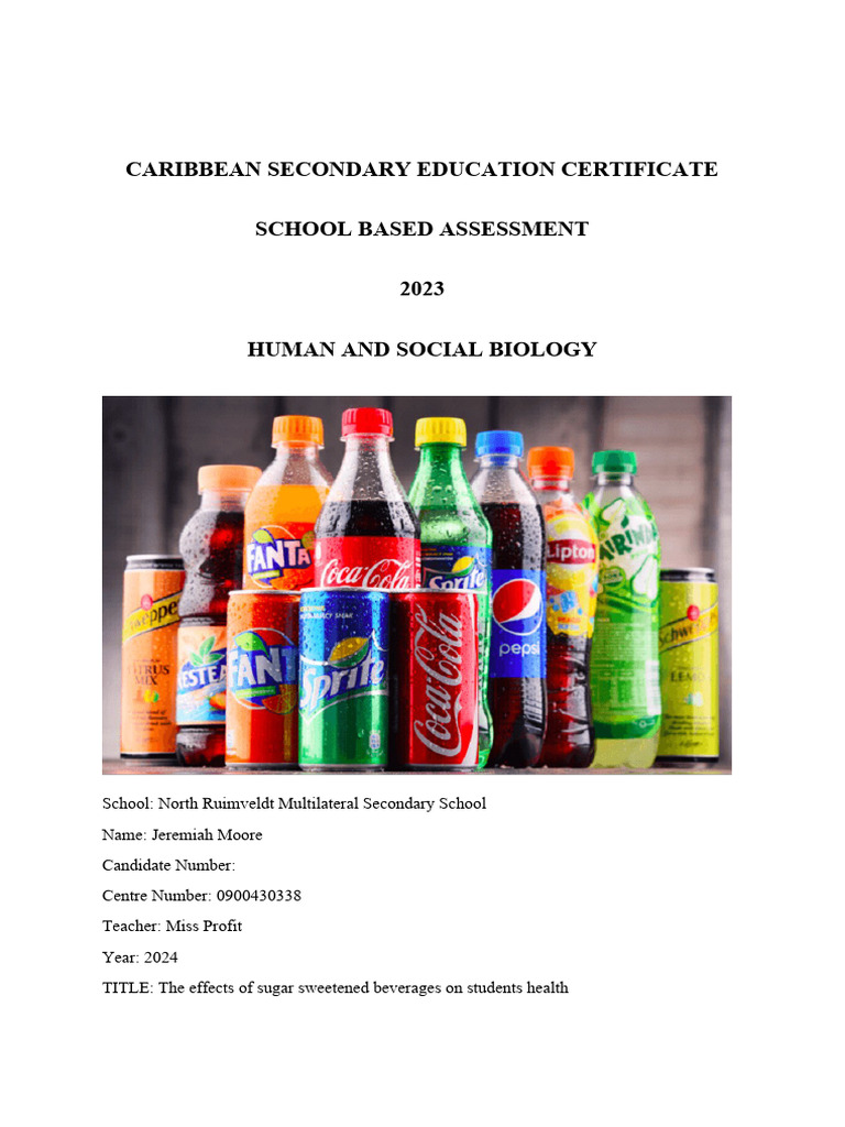 Human and Social Biology SBA. FINAL | PDF | Attention Deficit ...