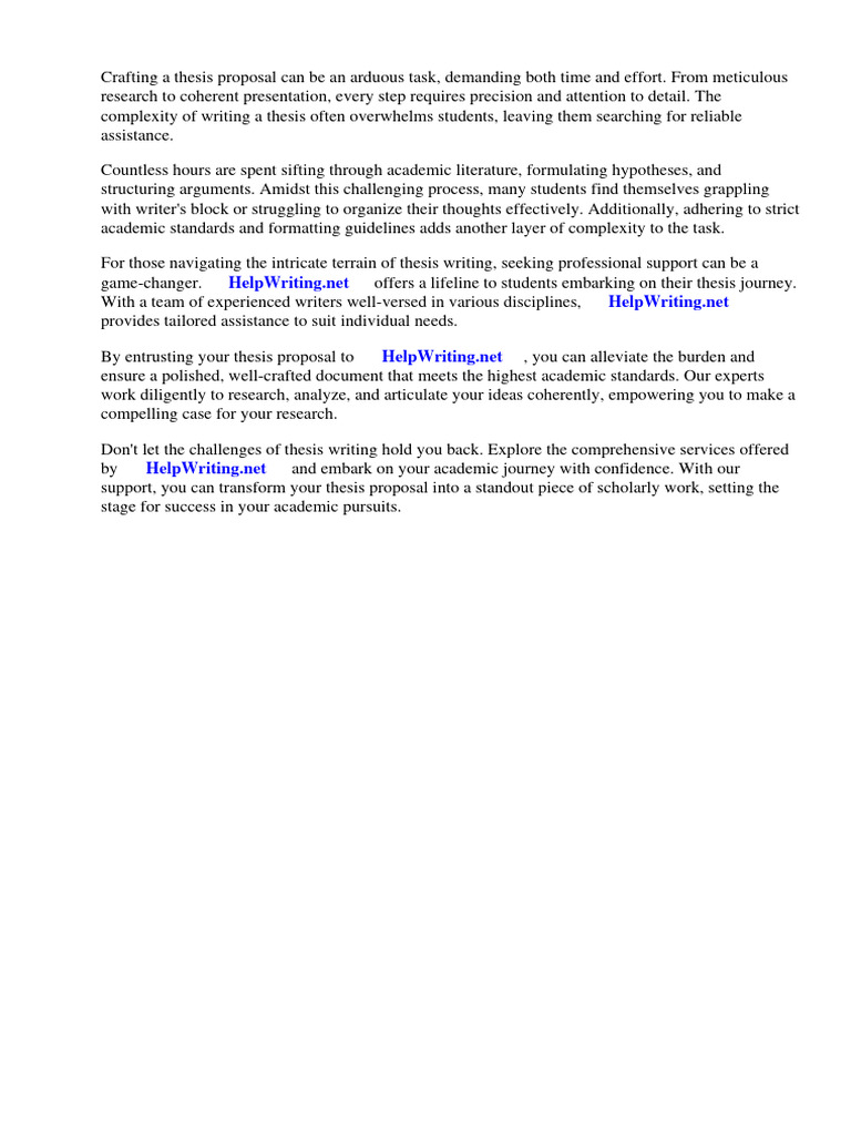 Thesis Proposal Case Study | PDF