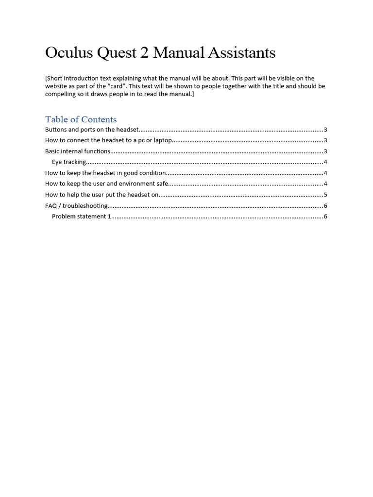 Oculus Series - Assistants | PDF | Computing | Consumer Electronics