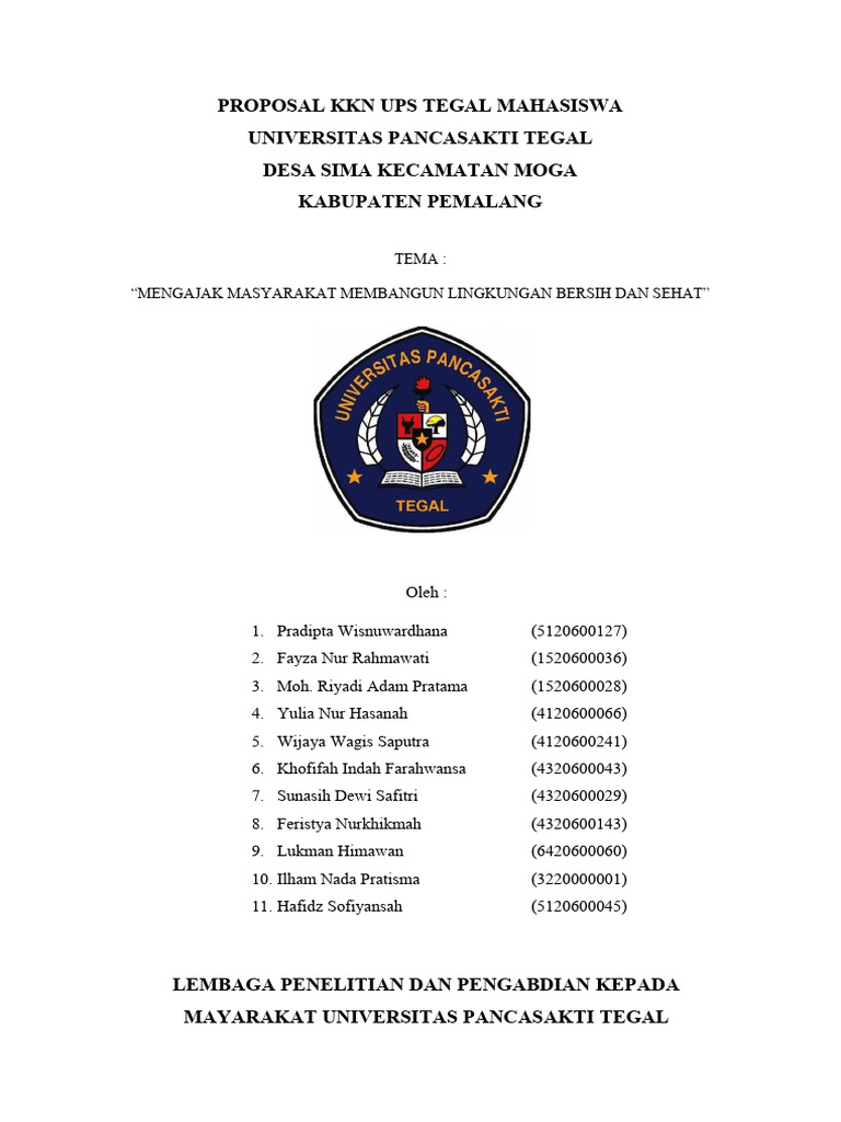Proposal KKN Sima FIX | PDF