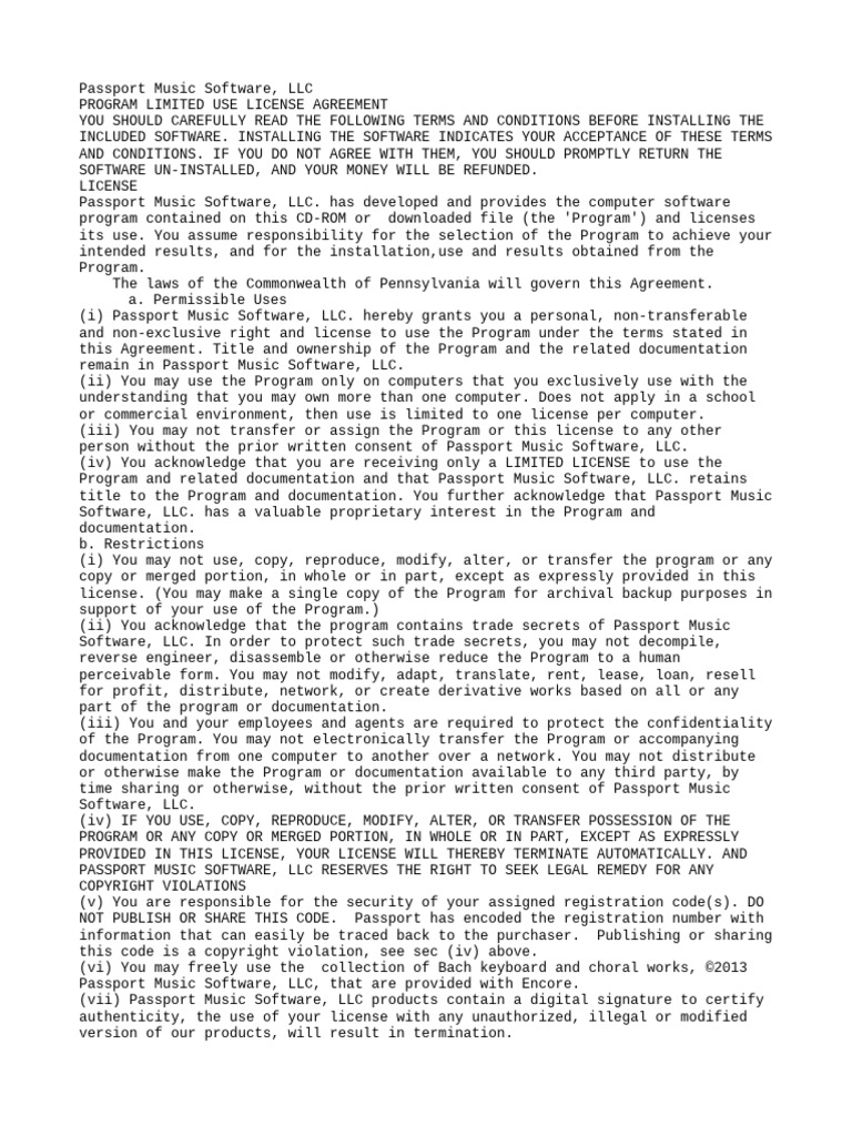 EULA | PDF | Source Code | License