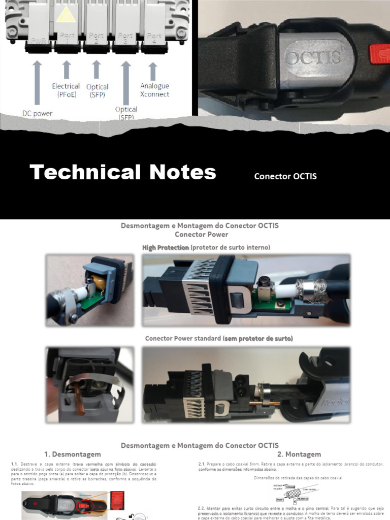 Instrução de montagem Conector OCTIS | PDF | Equipamento | Bens ...