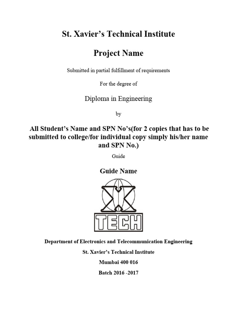Project Report Black Book - Format 2023-2024 | PDF | Mathematics