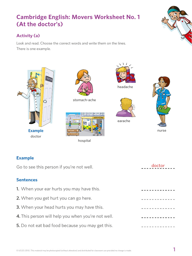 Yle Movers Worksheets | PDF