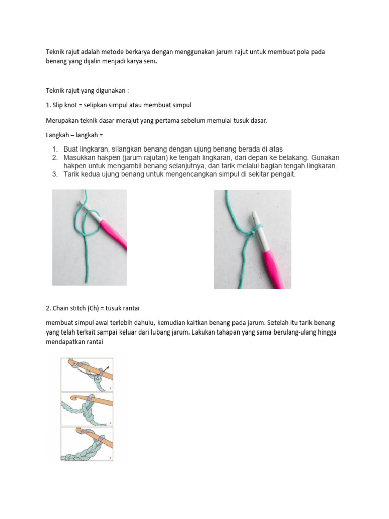 Teknik Merajut | PDF