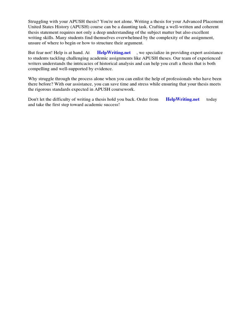 Apush Thesis Template Pdf Confederate States Of America American