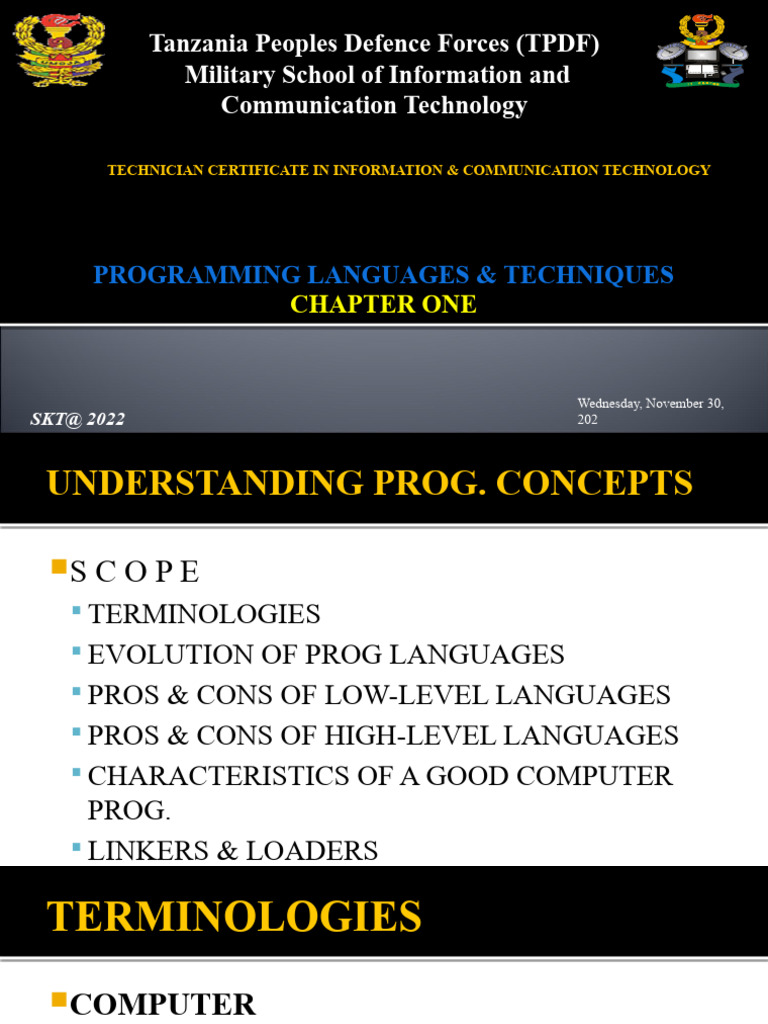 Programming LAnguages & Techniques (NTA 5) Lecture 1 | PDF | Computer Programming | Programming