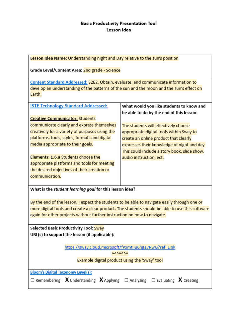 Basic Productivity Tools Lesson - Second Grade 3 | PDF | Learning | Project Based Learning