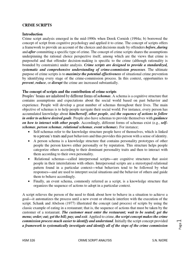 Analysing Crime Patterns - USERS - 2 | PDF | Schema (Psychology ...