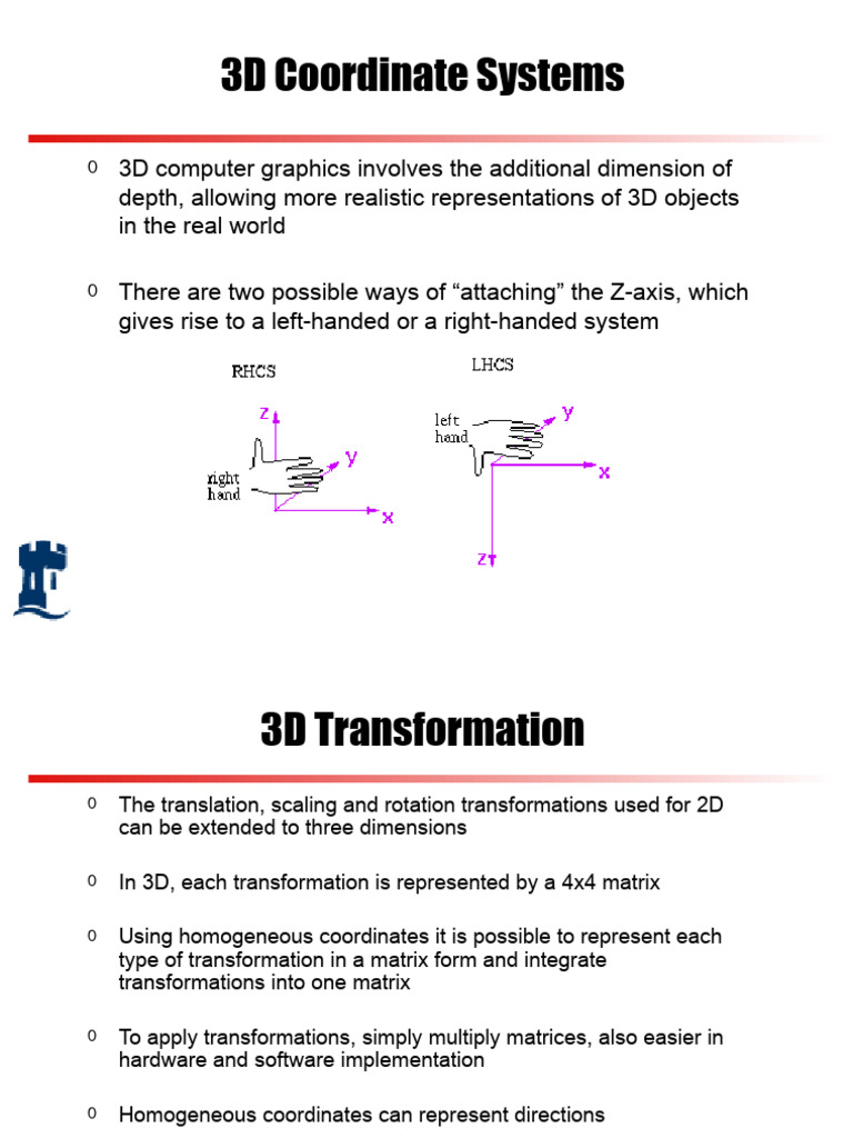 CG 3D Transformation | PDF | 2 D Computer Graphics | Euclidean Vector