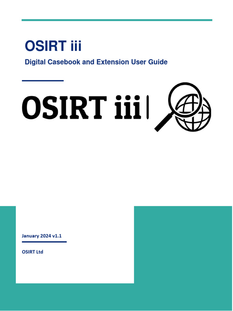 Osirt User Guide v1 | PDF | Screenshot | Installation (Computer Programs)