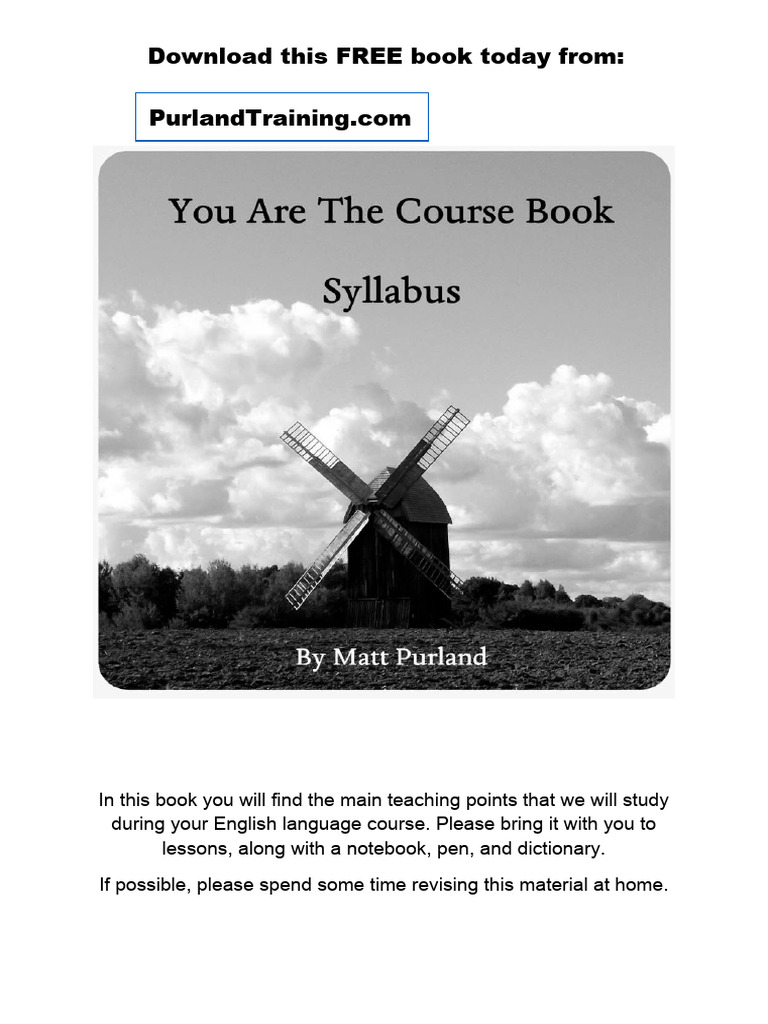 17 You Are The Course Book Syllabus MS Word Version | PDF | English ...