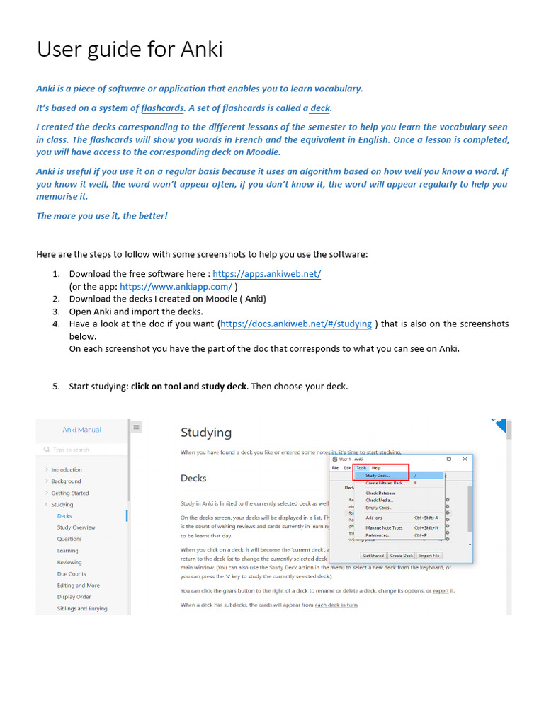 Manuel Utilisation Anki | PDF