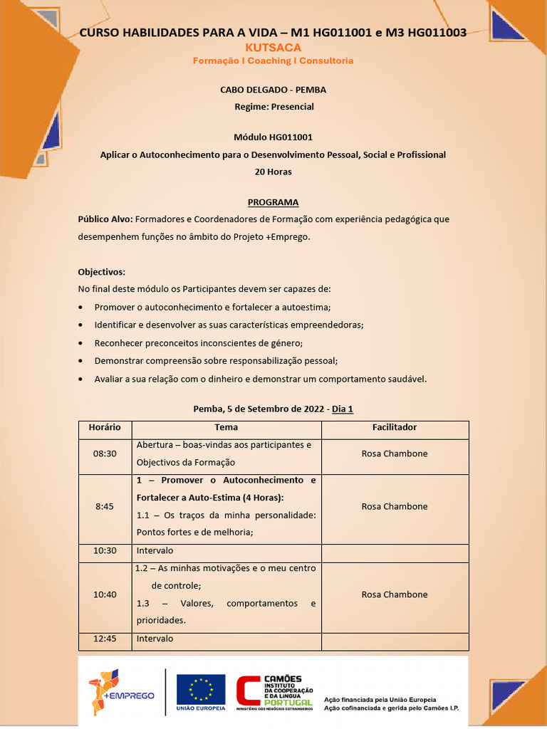 Programa Formacao Final - Parceiros - Habilidades para A Vida - Rosa ...