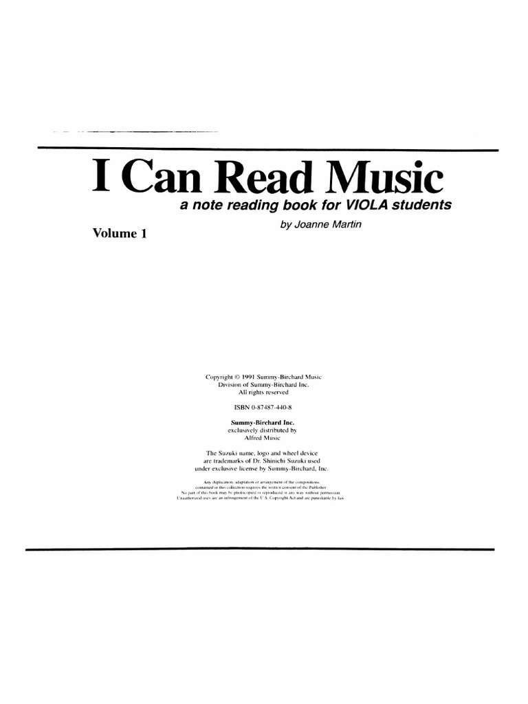 I Can Read Music Viola | PDF