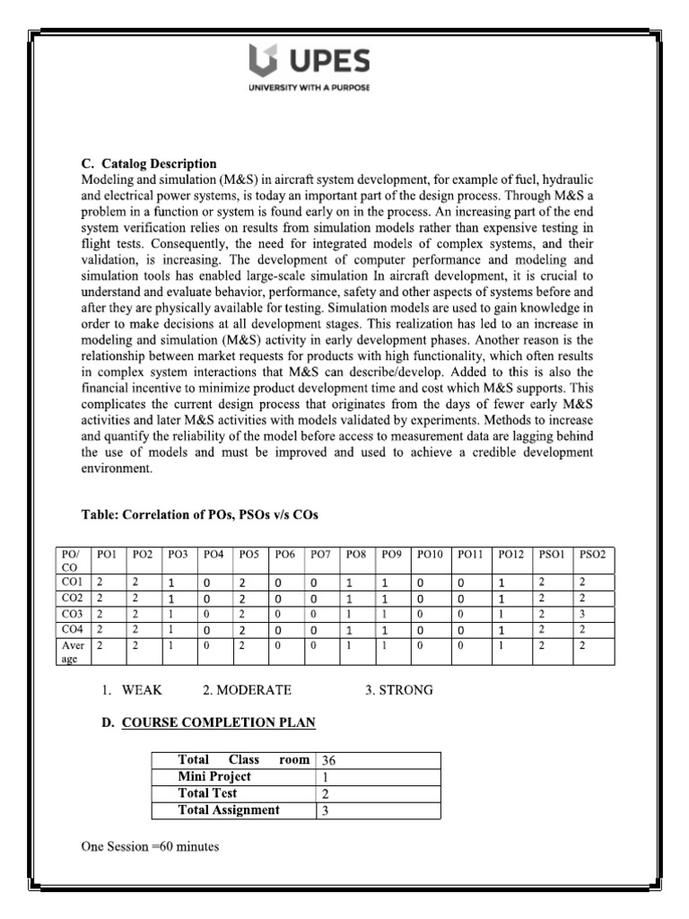 MM and Simulation Course Plan | PDF
