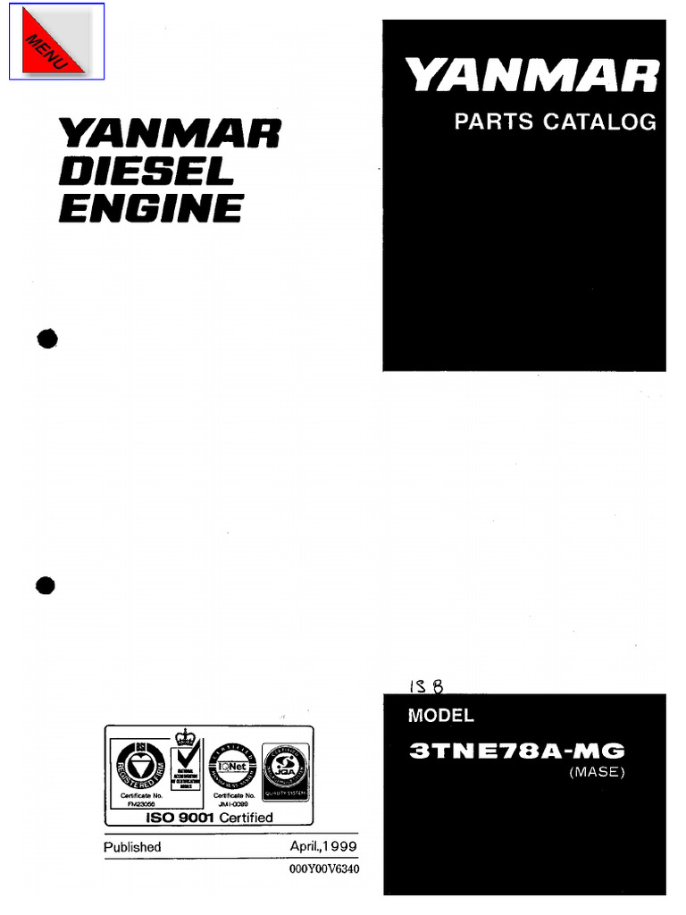 Yanmar 3TNE78A генертор | PDF