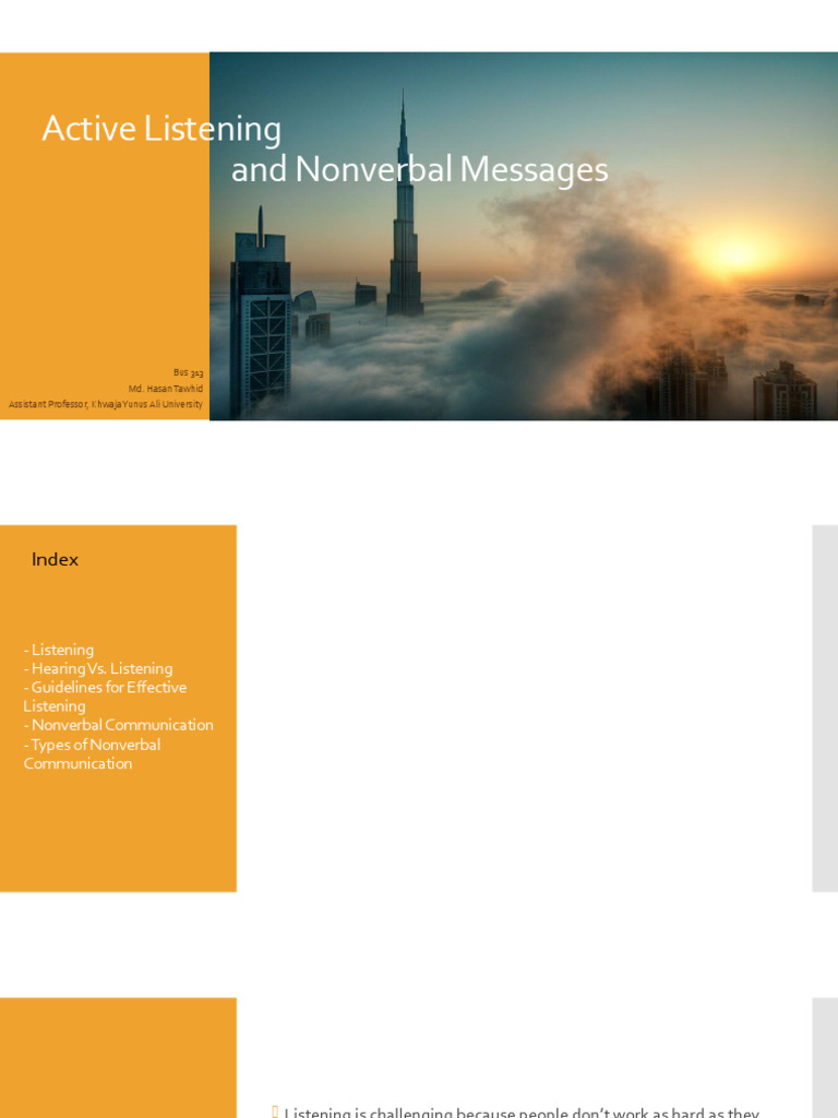 Nonverbal Communication | PDF | Nonverbal Communication | Body Language