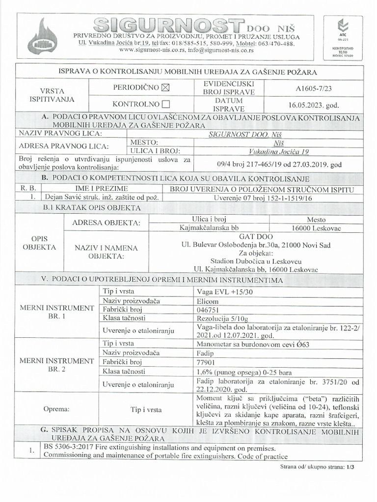 00319-Aparati-GAT DOO, Bulevar Oslobođenja Br.30a, 21000 Novi Sad Za ...