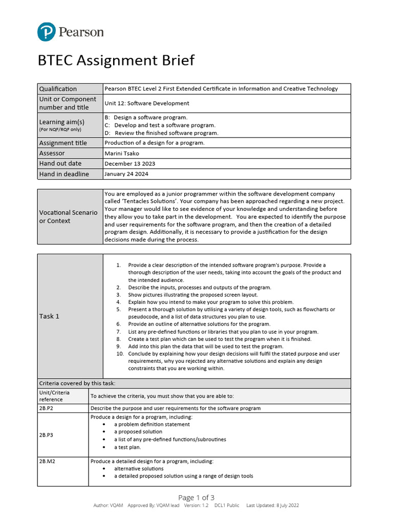 Unit 12 - Software Development LA B | PDF | Usability | Software