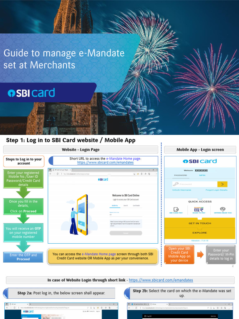 Guide To Manage e Mandate Set at Merchants V1 | PDF