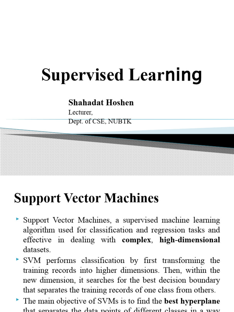 Understanding Support Vector Machines | PDF | Teaching Methods & Materials | Computers