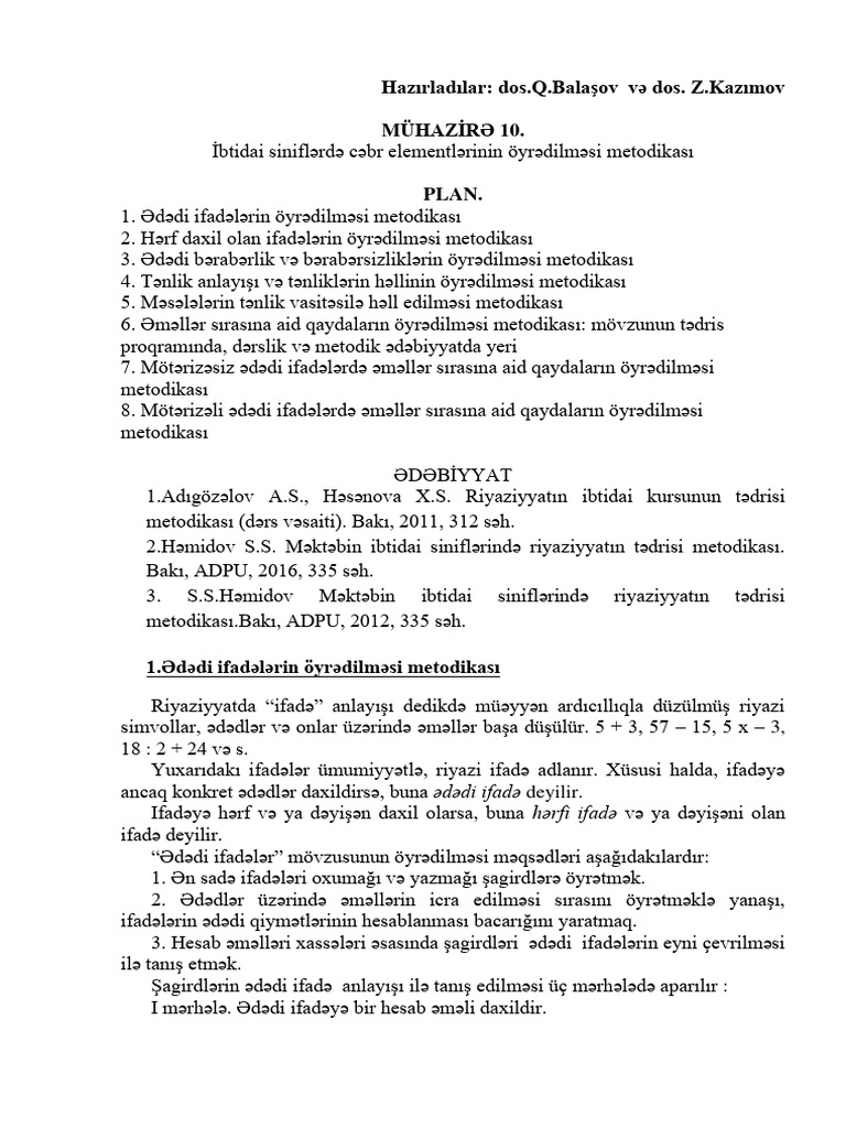 Mövzu 10 RTM-3 - 2023 | PDF