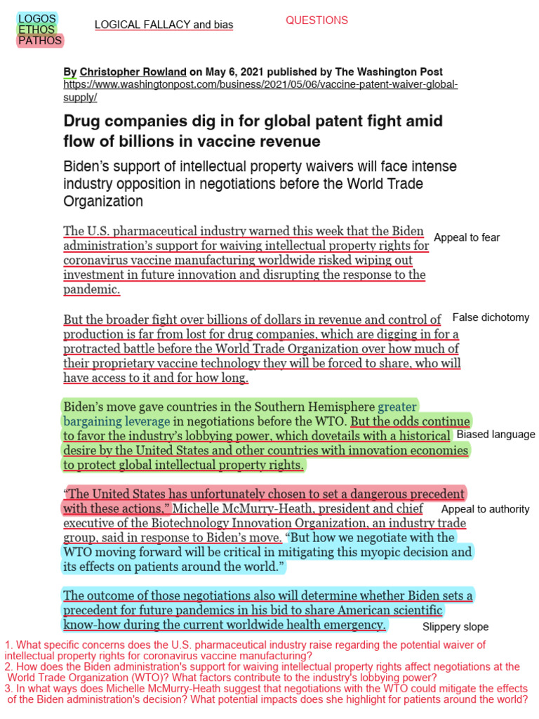 Drug Companies Dig in For Global Patent Fight Amid Flow of Billions in ...