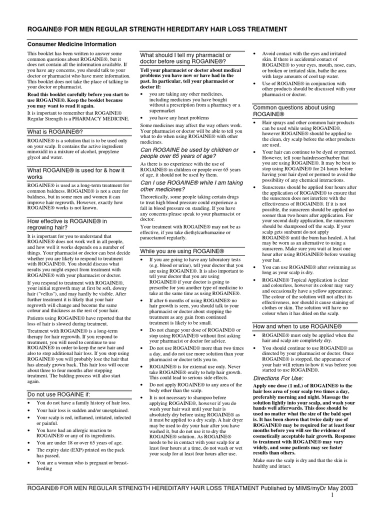 Rogaine Brochure | PDF | Pharmacy | Hair Loss Rogaine Brochure | PDF | Pharmacy | Hair Loss
