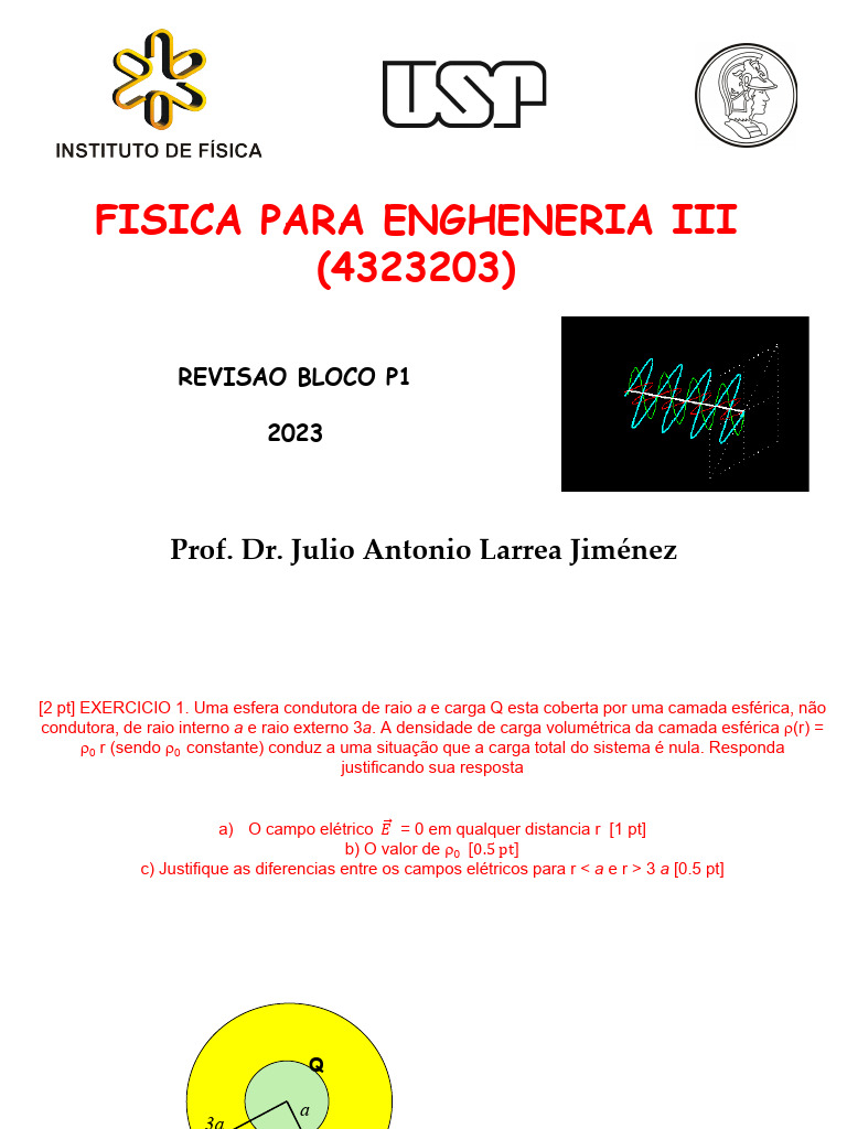 Aula 13 Solucao Simulado P1 Larrea | PDF | Capacidade elétrica | Física
