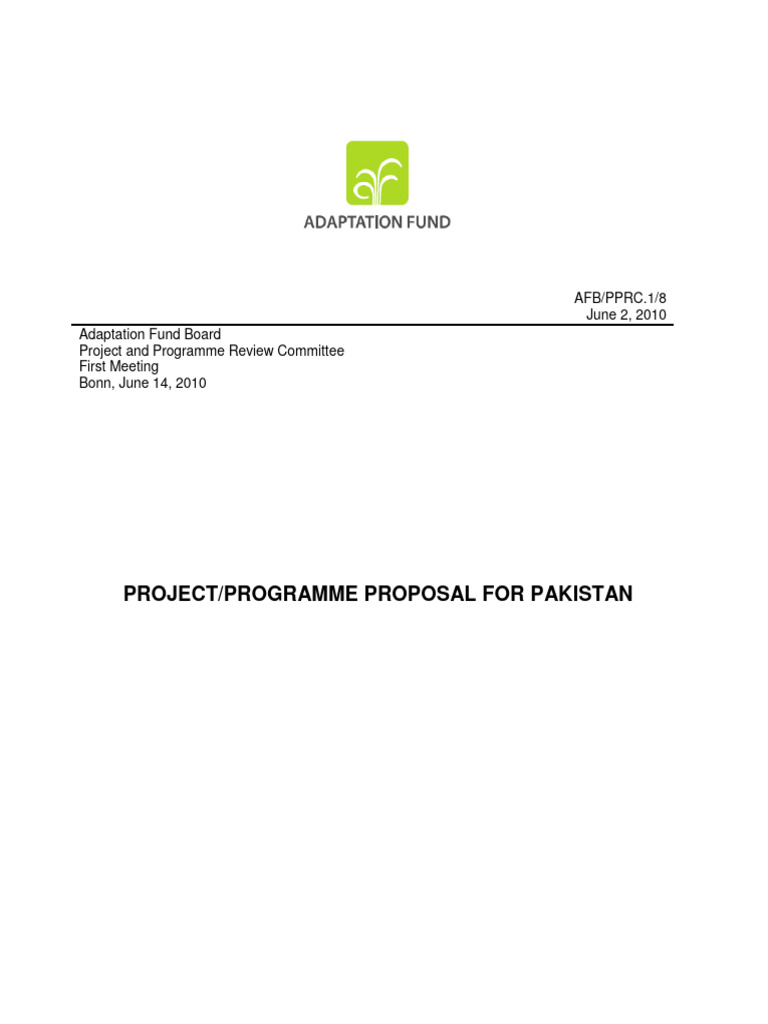 AFB - PPRC - .1.8 Technical Review of Project Concept AFB - MIE - DRR - 2010 - 1 - Pakistan ...