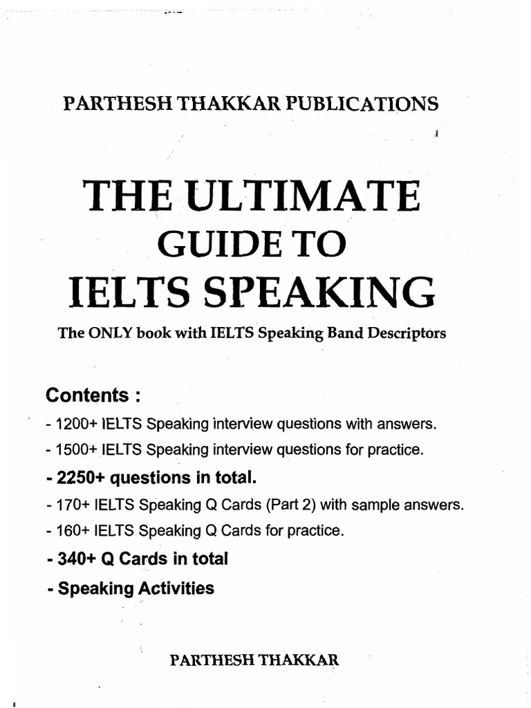 The Ultimate Guide To Ielts Speaking | PDF