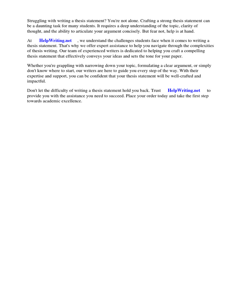 List of Great Thesis Statements | PDF | Essays | Thesis
