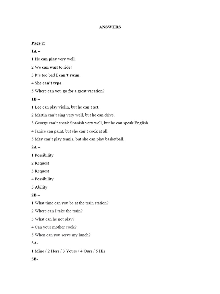 Answers | PDF
