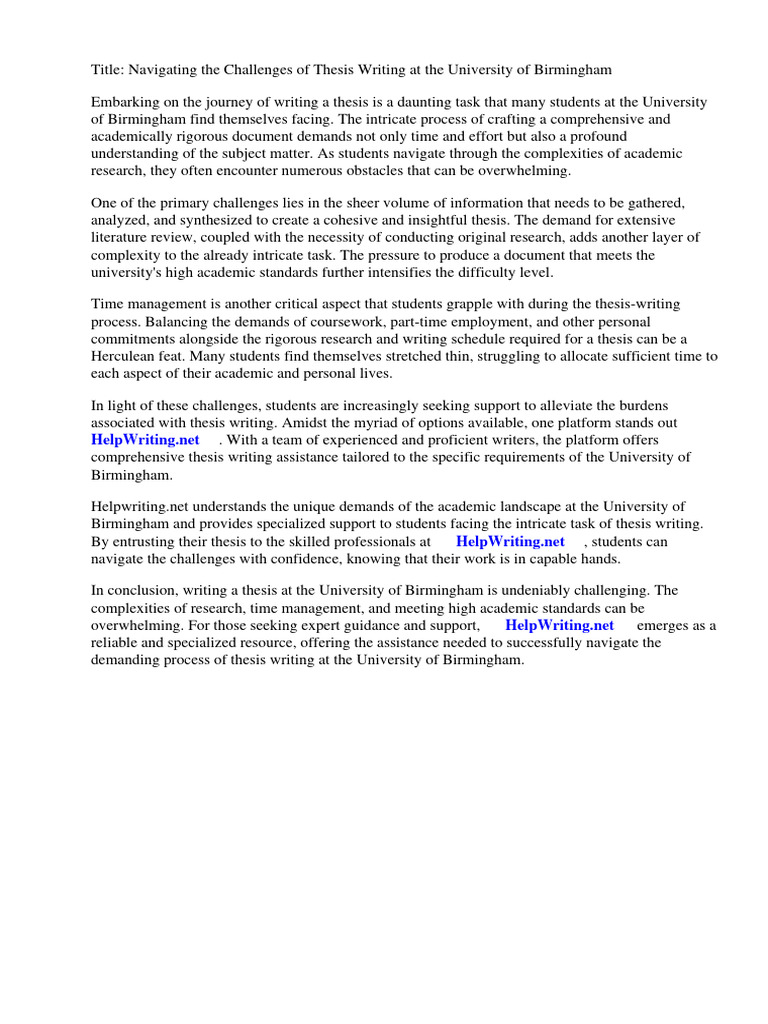 Thesis University of Birmingham | PDF | Thesis | Caregiver