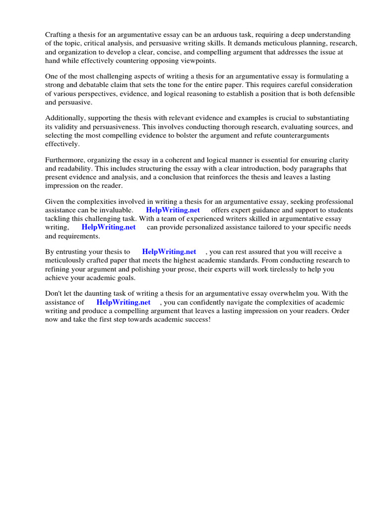 Crafting Argumentative Thesis | PDF | Essays | Argument