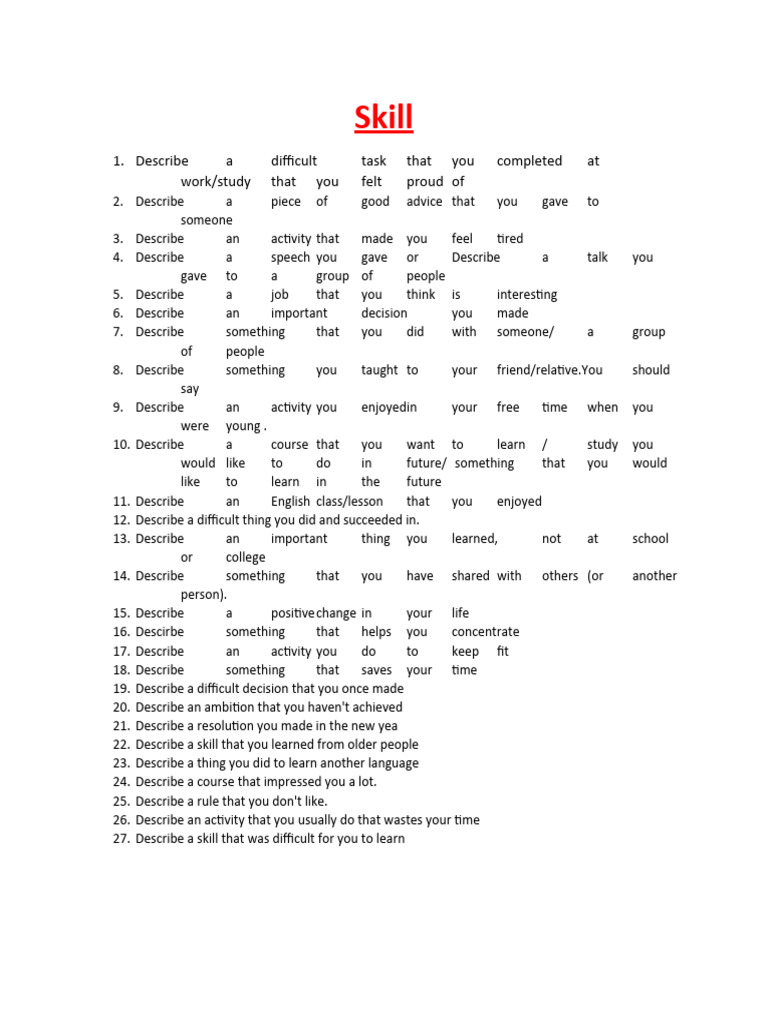 6.speaking - Skill | PDF