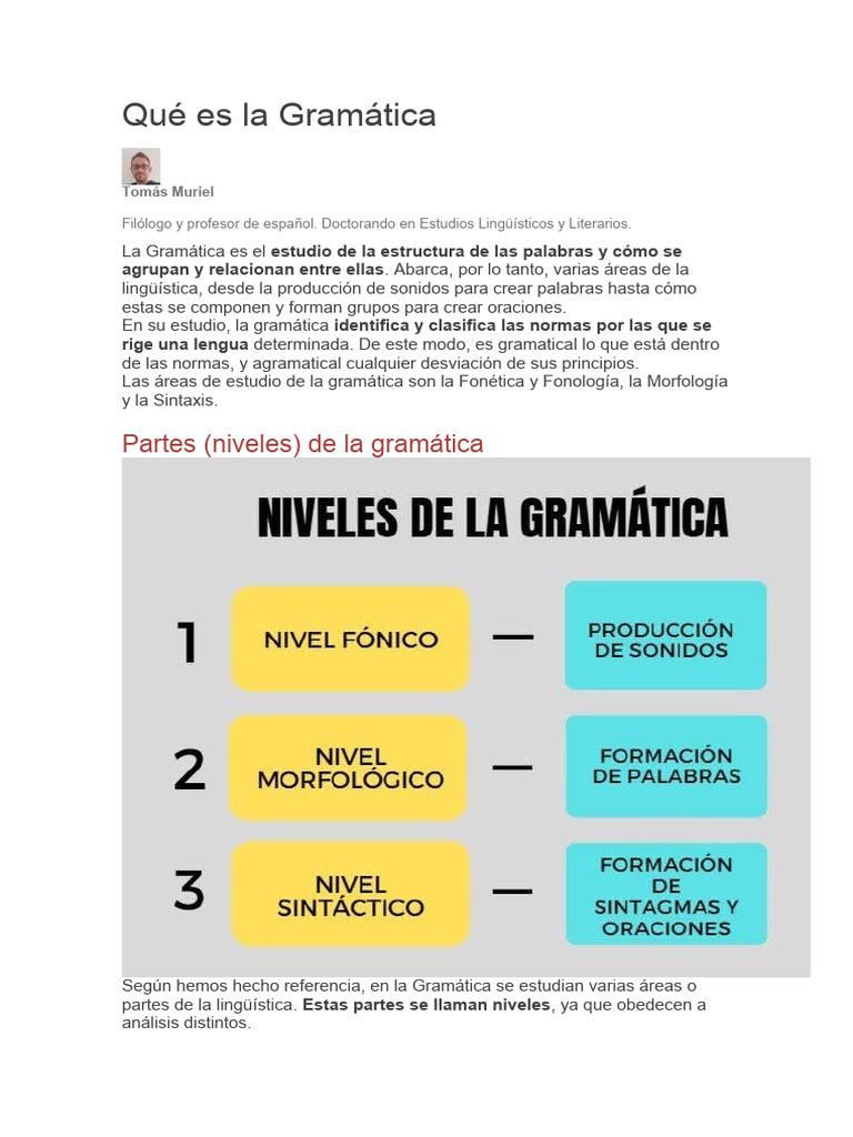 Qué Es La Gramática | PDF