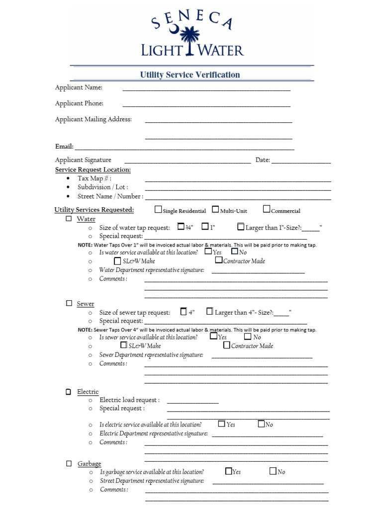 Utility Verification Form Jan 2024 | PDF